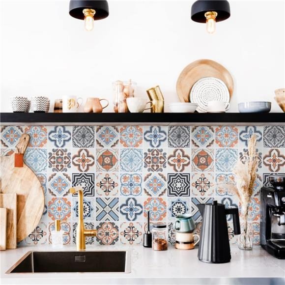 Wall Decor | Orainege Boho Wallpaper Peel And Stick Backsplash Bohemian ...